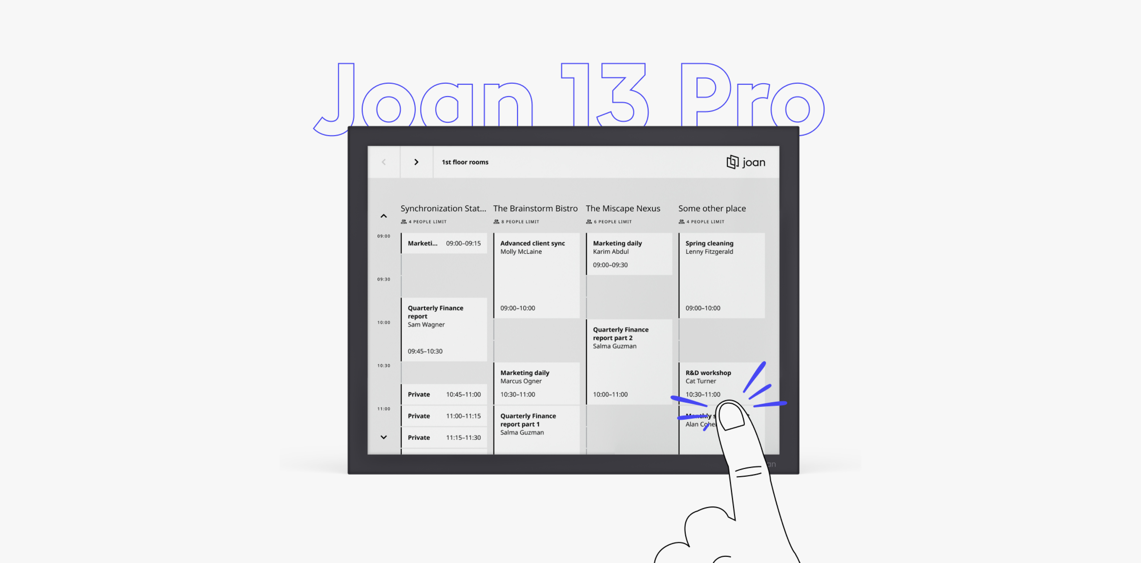 Introducing Joan 13 Pro: The First Multifunctional Meeting Room Scheduler